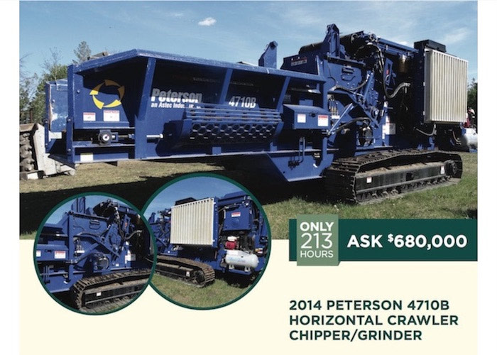 2014 Peterson 4710B Horizontal Crawler Chipper/Grinder